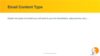 Email Marketing Strategy Template | PPT