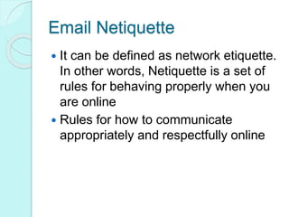 Email netiquette | PPTX