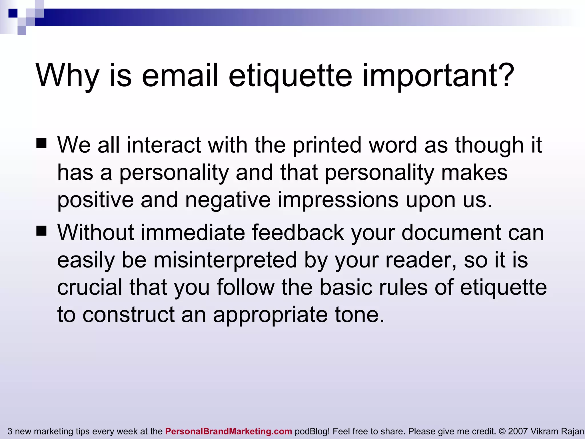 E Mail Netiquette | PPT