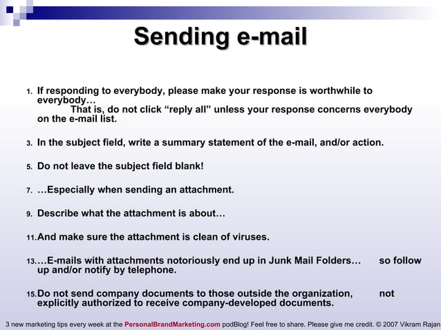 E Mail Netiquette | PPT | Email | Internet