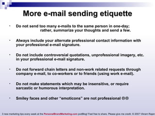 E Mail Netiquette | PPT | Email | Internet