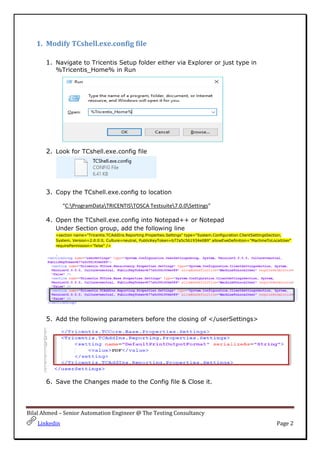 Tricentis Tosca - Email Notification of Execution Reports | PDF