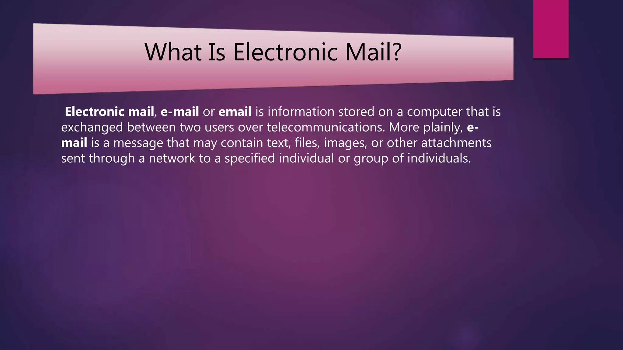 History of Email PowerPoint presentation | PPTX