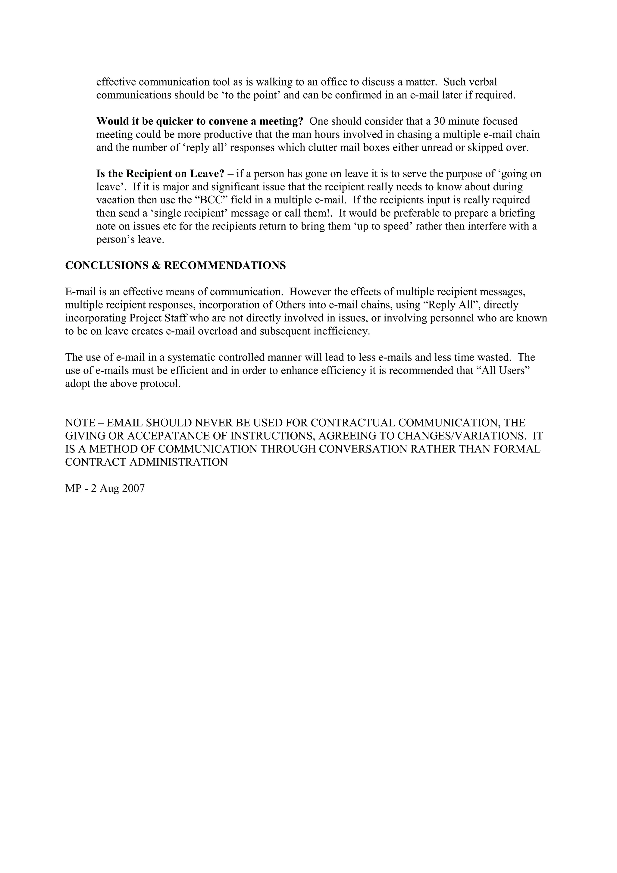 E mail protocol 020807 | DOC | Email | Internet