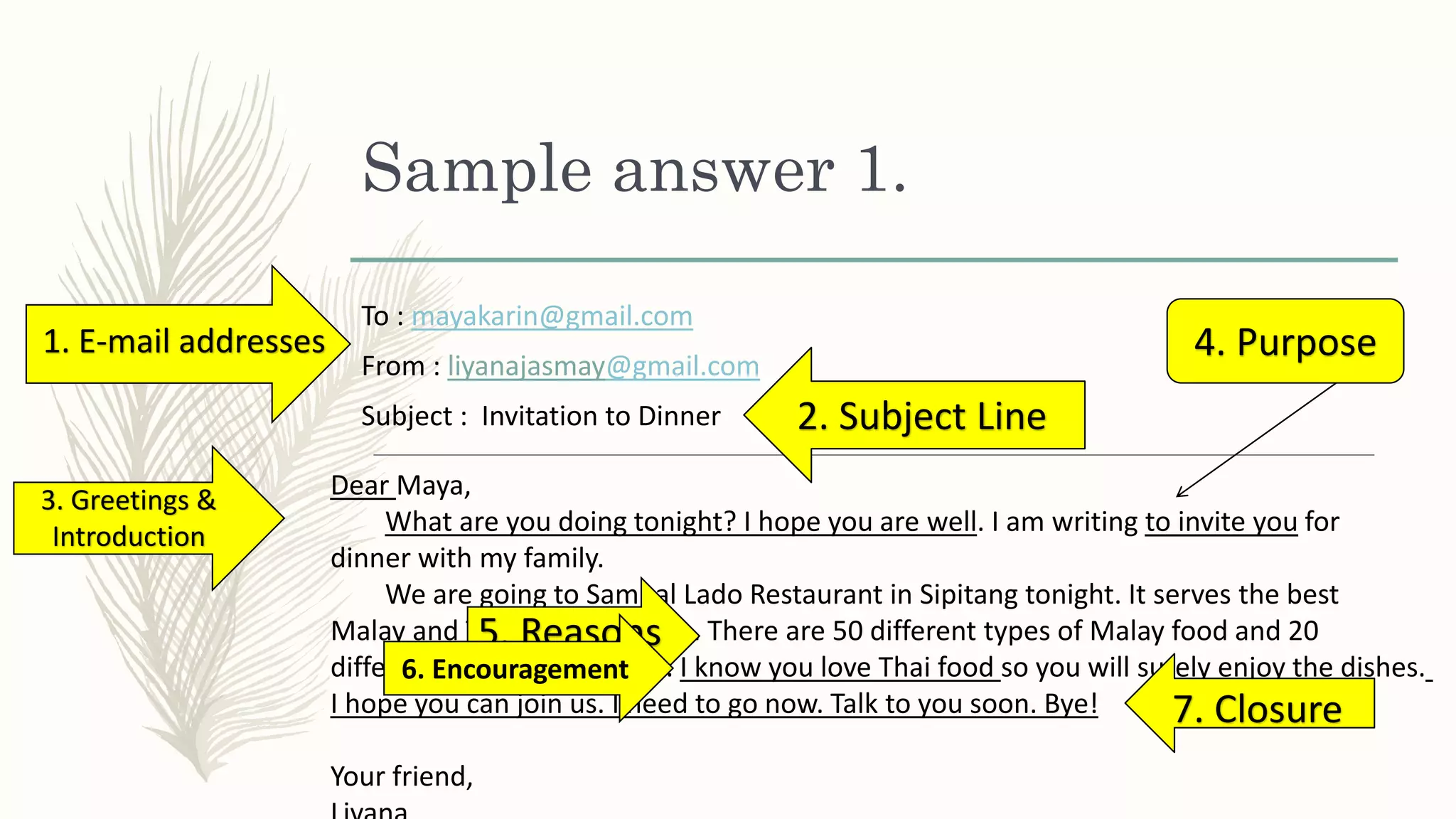Writing an email (PT3 Latest Format) | PPTX