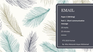 Writing an email (PT3 Latest Format) | PPTX | Email | Internet