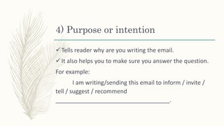 Writing an email (PT3 Latest Format) | PPTX