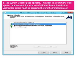 Email router installations & Configuration In Microsoft Dynamics CRM online | PPT