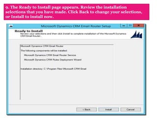 Email router installations & Configuration In Microsoft Dynamics CRM online | PPT