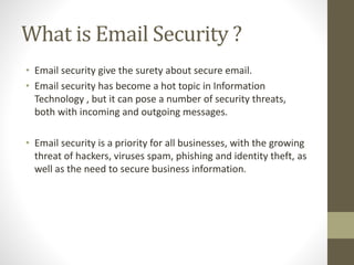 Email security - Netwroking | PPTX