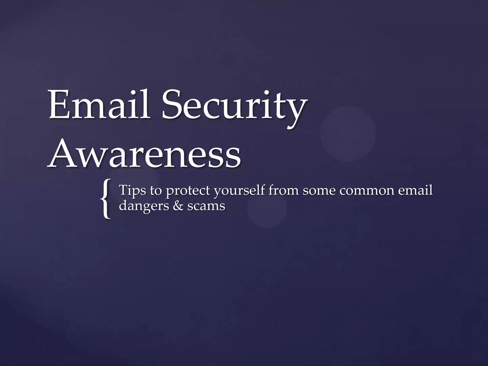 Email Security Awareness | PPTX