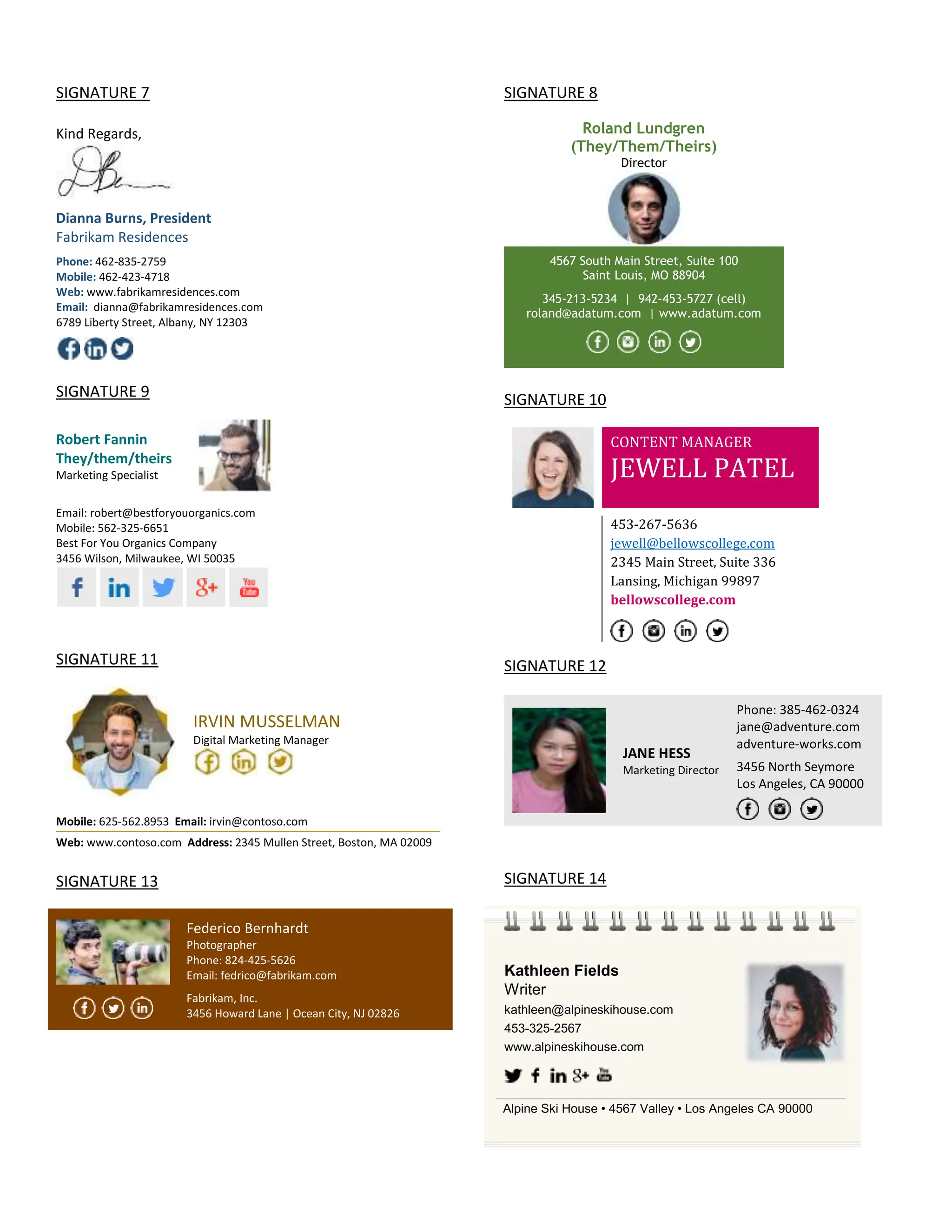 Firmas de diferente indole, sirven como t | DOCX