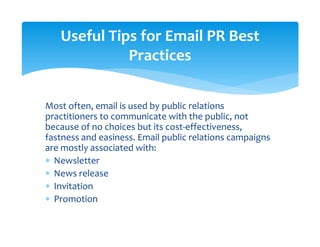 Email skills for public relations | PDF
