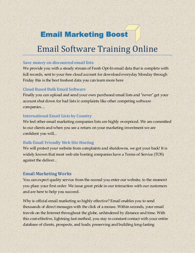 Email software training online