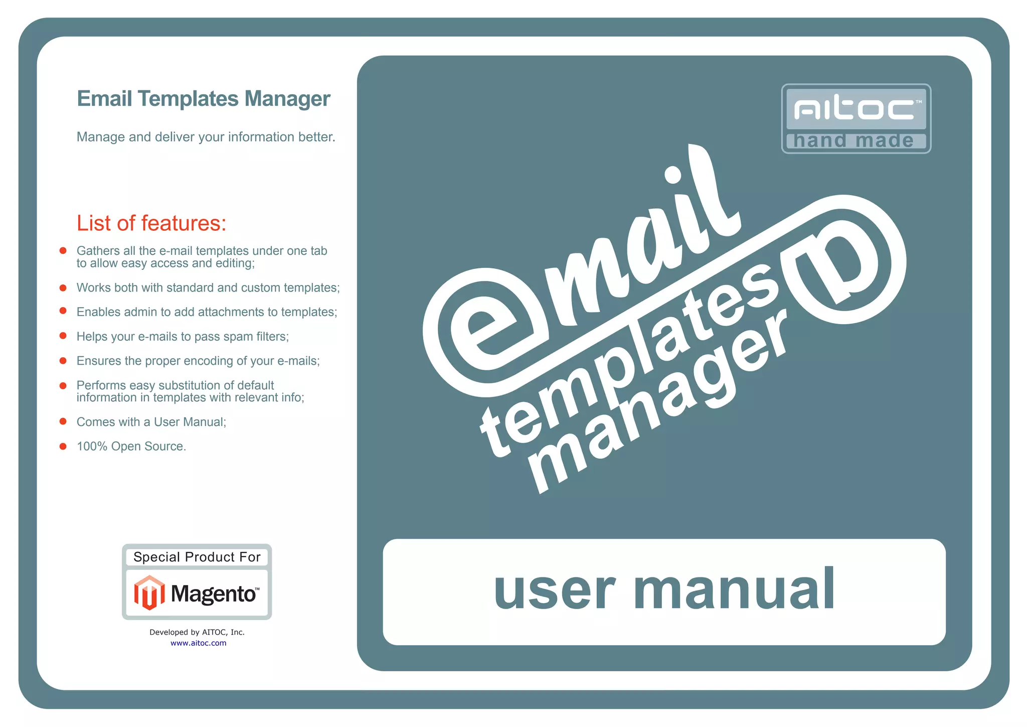 Email Templates Manager User Manual by Aitoc | PDF