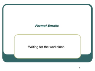Email Writing - ppt to Teach Email Writing to B1 to C1 level students | PDF