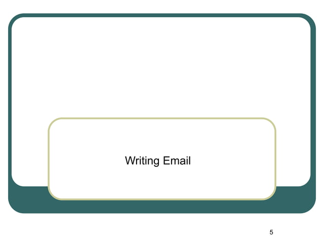Email Writing - ppt to Teach Email Writing to B1 to C1 level students | PPT
