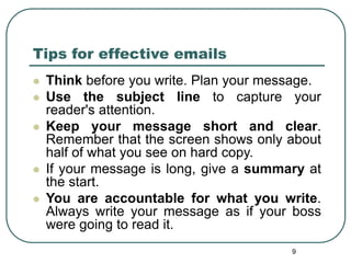 Email Writing - ppt to Teach Email Writing to B1 to C1 level students | PPT