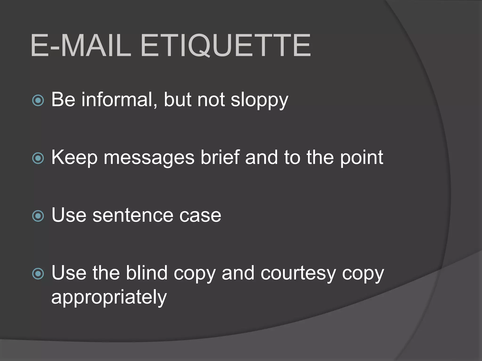 Email writing etiquettes ppt.ppt