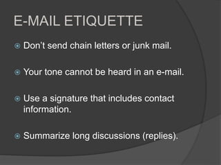 Email writing etiquettes ppt.ppt