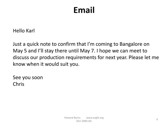 Email writing exercises | PPTX