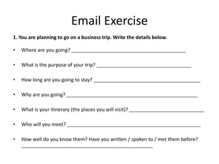 email_writing_exercise_for_students_free | PPTX