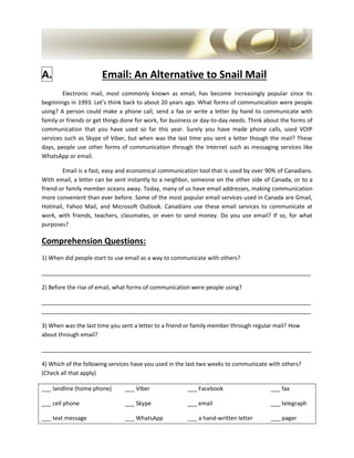 Email Writing Skill Building | PDF