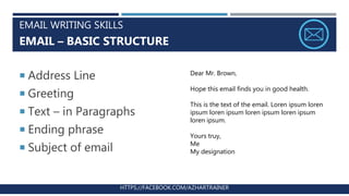 Presentation on "Email writing skills" | PPSX