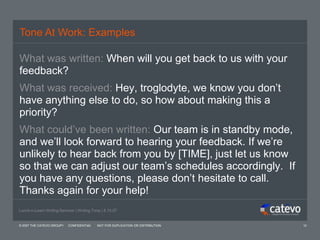 Before You Hit "Send": The Role of Tone in Email | PPT