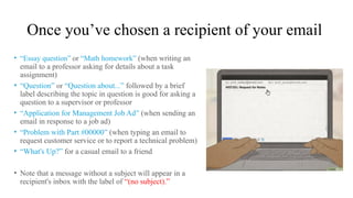 Email Writing Workshop for everyone work-related | PPTX