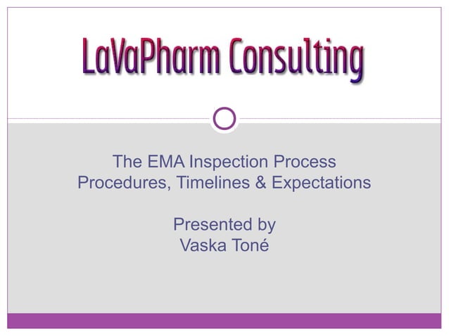 Ema inspection process | PPT | Healthcare Industry | Industries