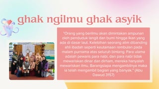 emak ghak ngilmu ghak asyik makanya belajar.pptx