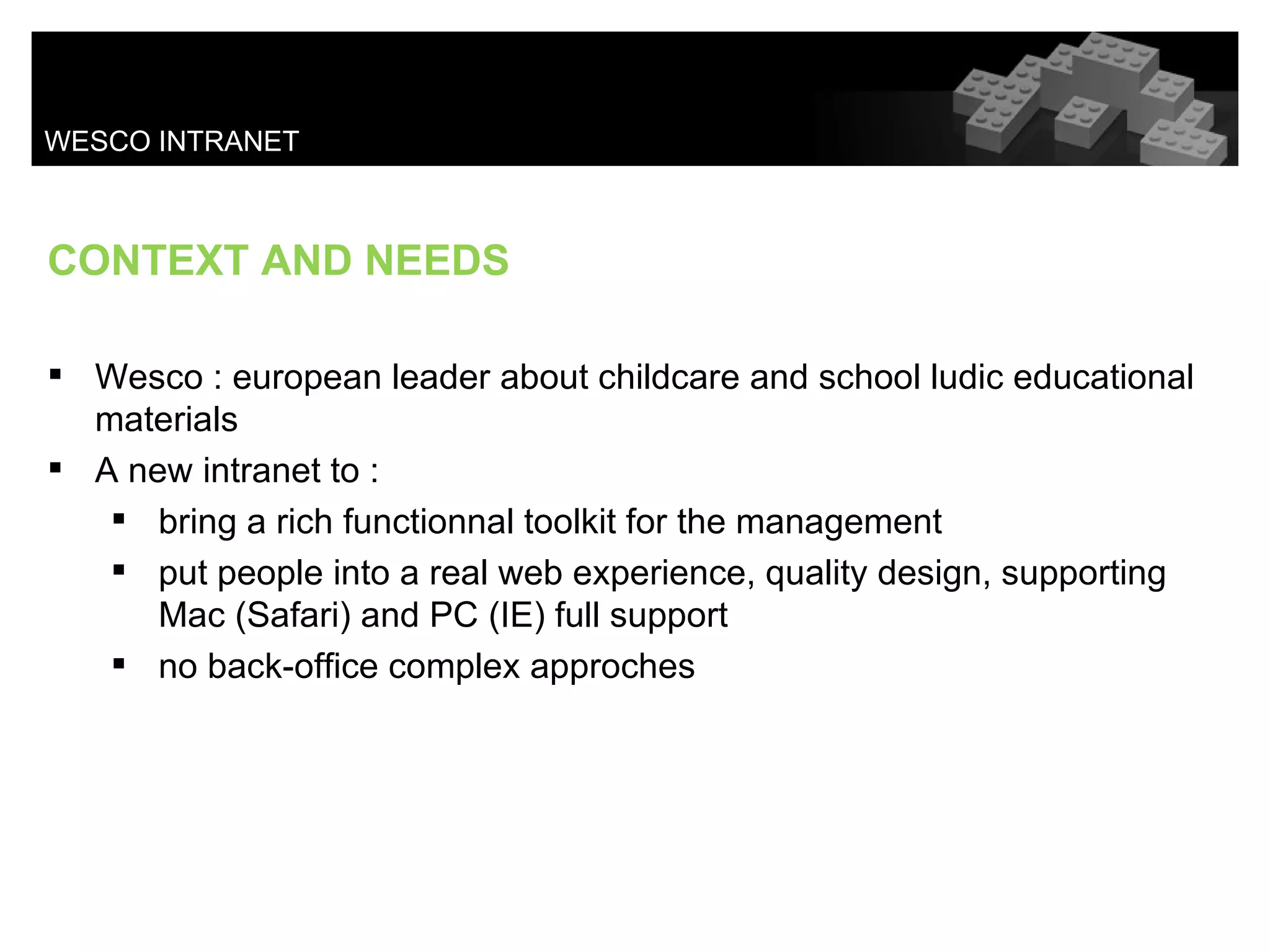 Emakina Academy 9 Sharepoint Solutions Wesco Intranet | PPT