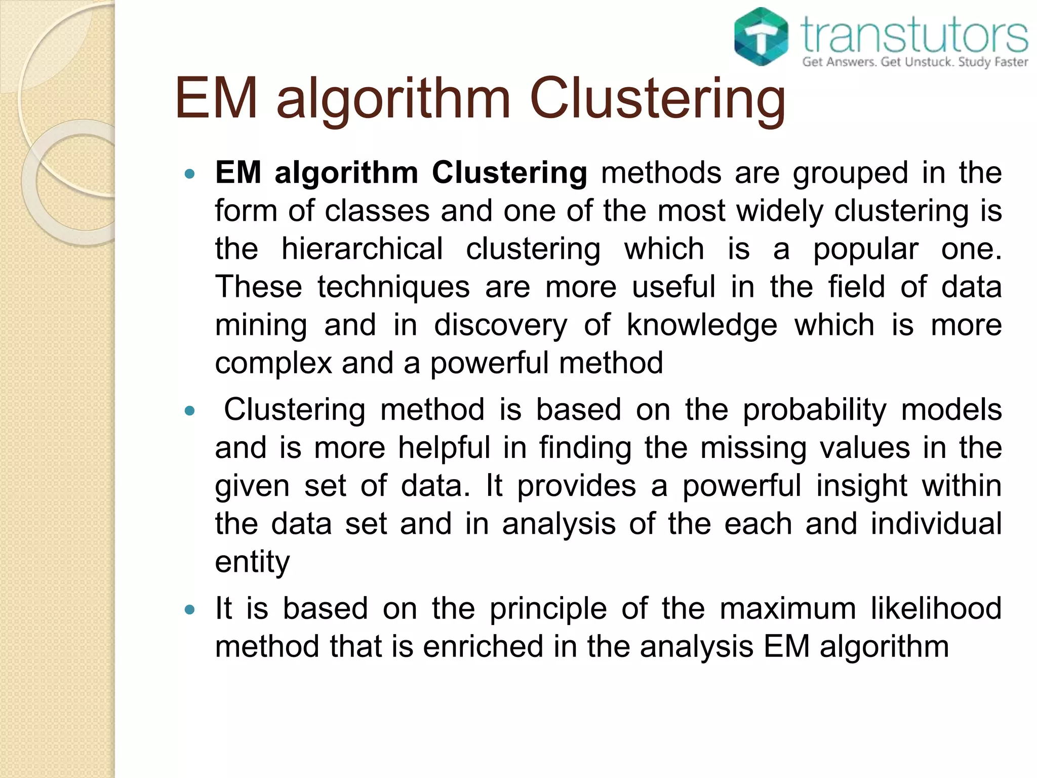 Em Algorithm | Statistics | PPT