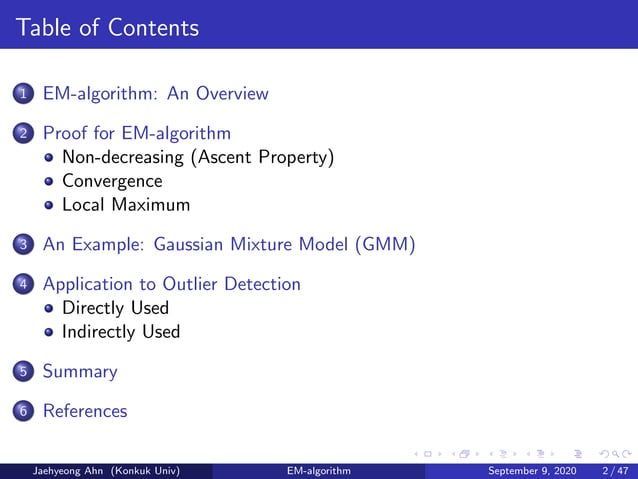 A Tutorial of the EM-algorithm and Its Application to Outlier Detection ...