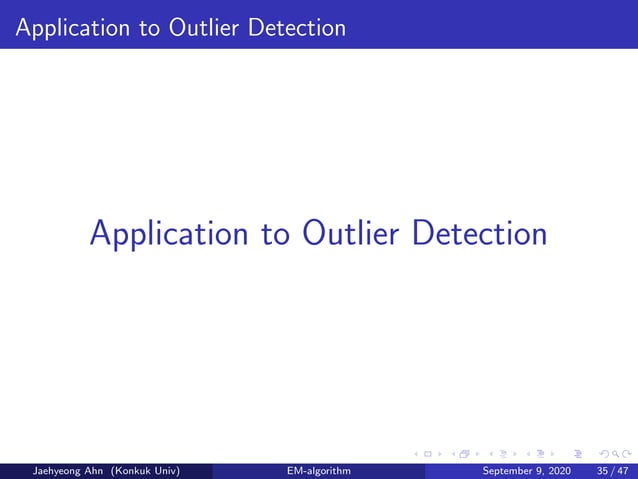 A Tutorial of the EM-algorithm and Its Application to Outlier Detection | PDF | Physics | Science