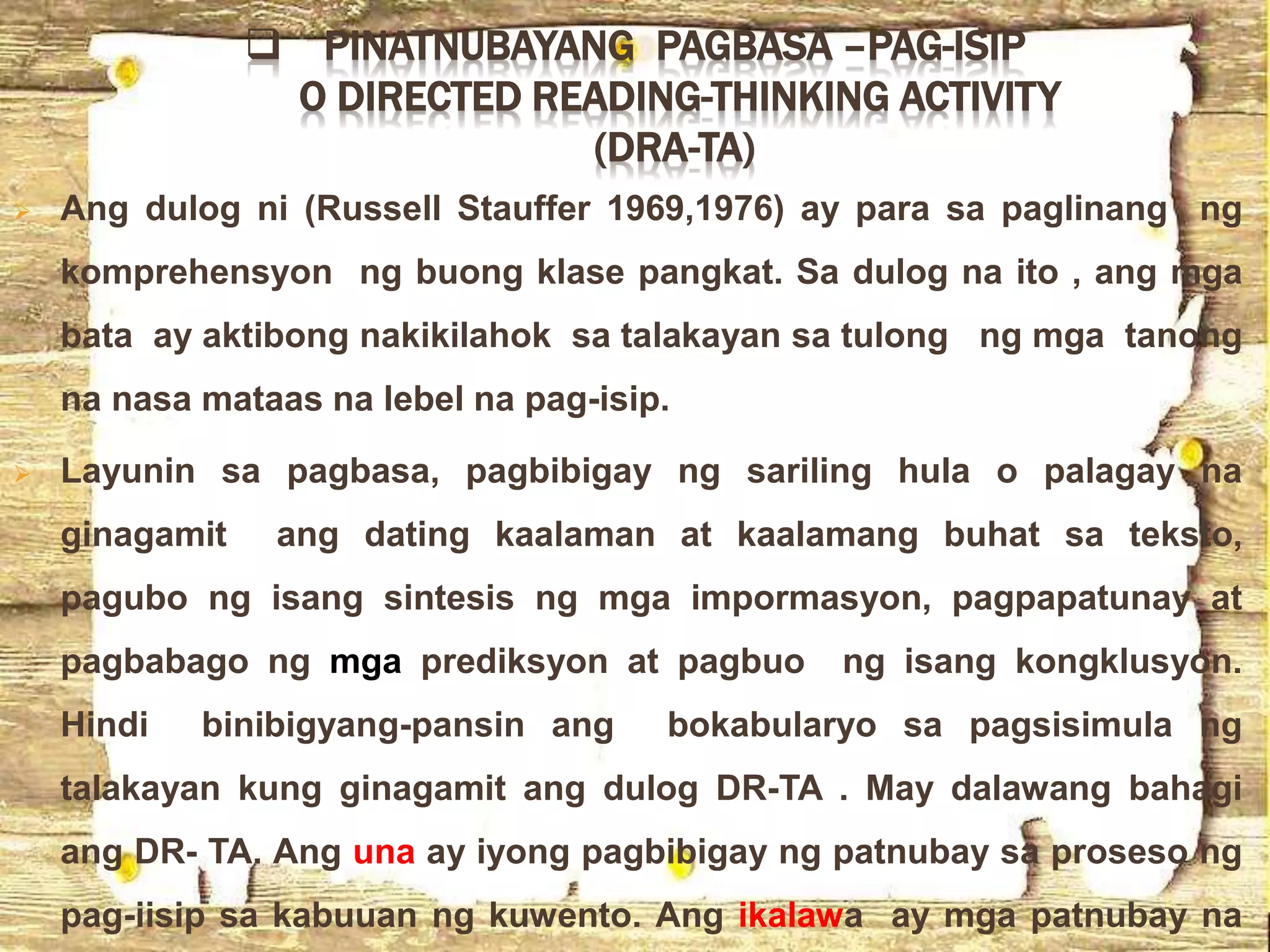 DULOG AT ISTRATEHIYA SA PAGLINANG NG KOMPREHENSYON | PPTX