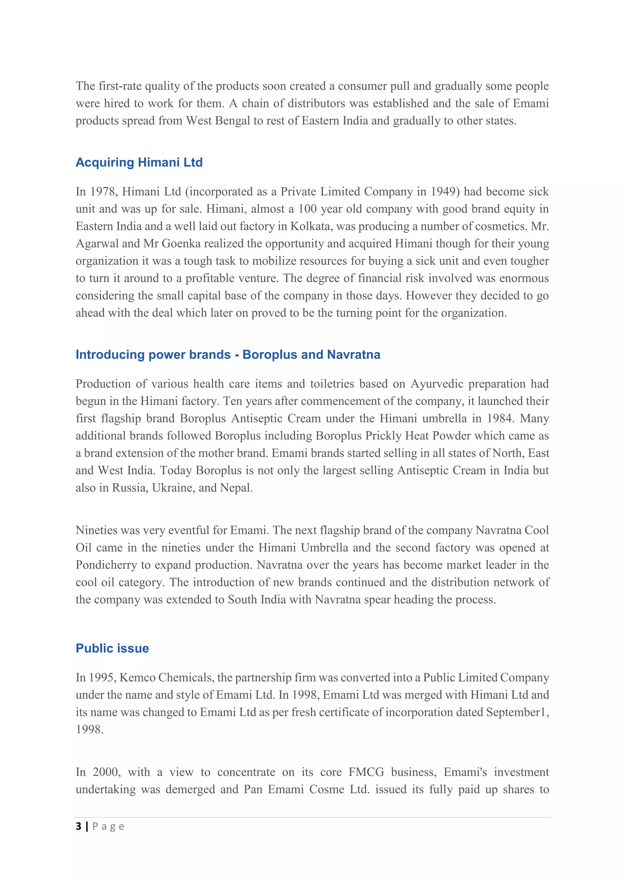 Emami Ltd. | Brand Analysis | PDF