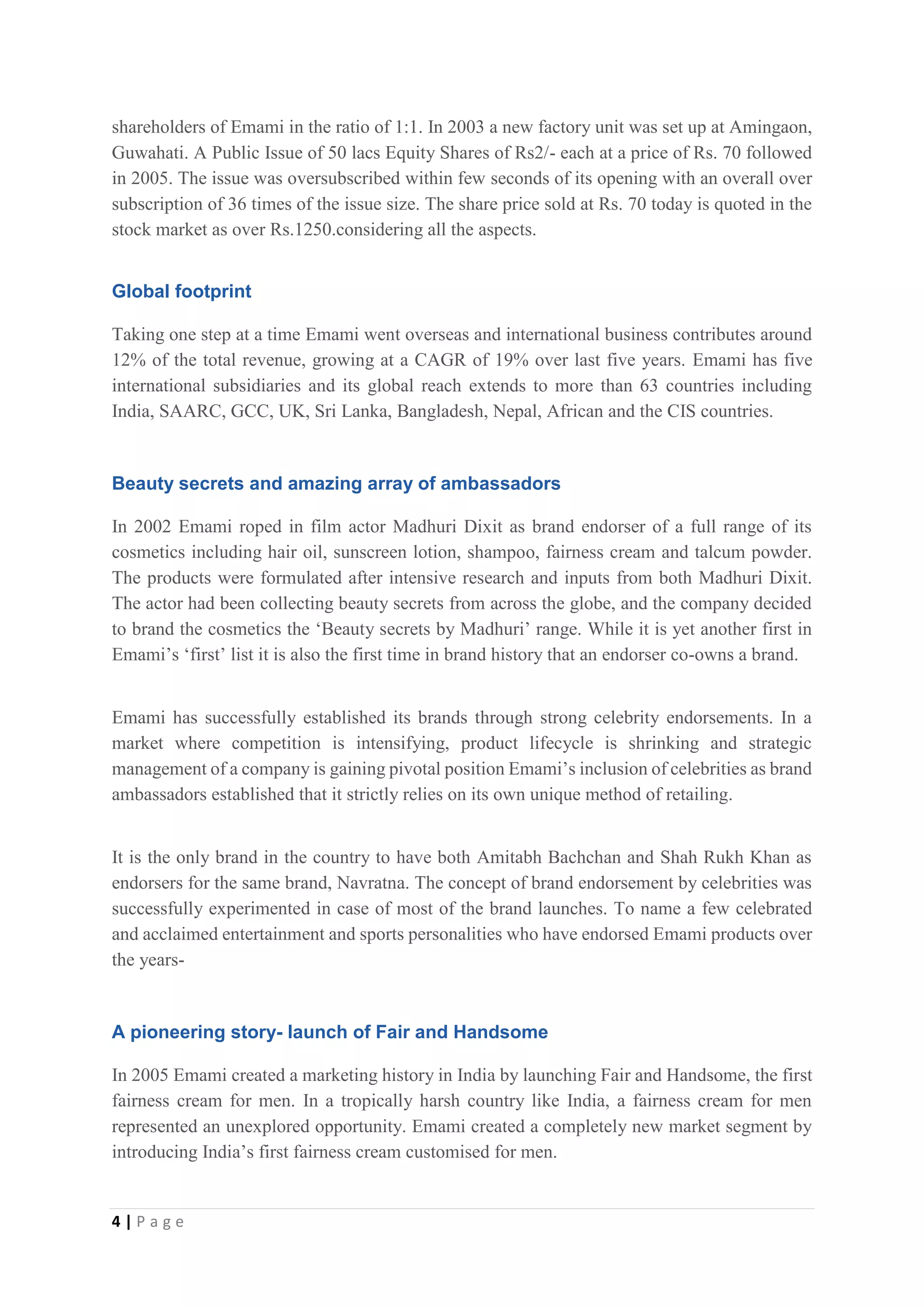 Emami Ltd. | Brand Analysis | PDF