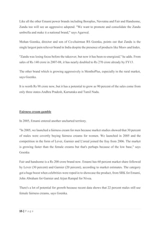 Emami Ltd. | Brand Analysis | PDF