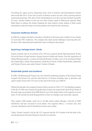 Emami Ltd. | Brand Analysis | PDF
