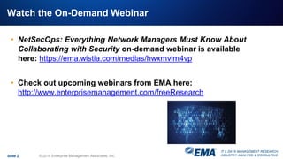 NetSecOps: Everything Network Managers Must Know About Collaborating with Security | PPT