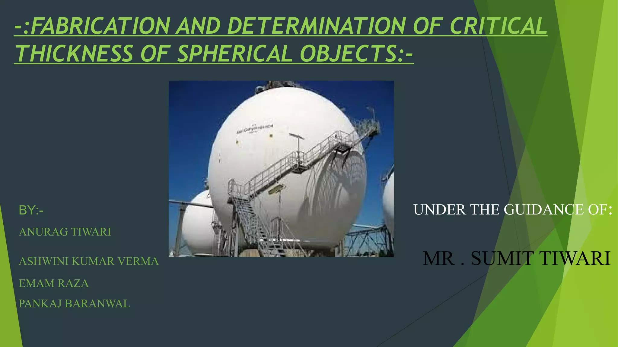 project ppt of critical thickness by emam raza khan | ODP