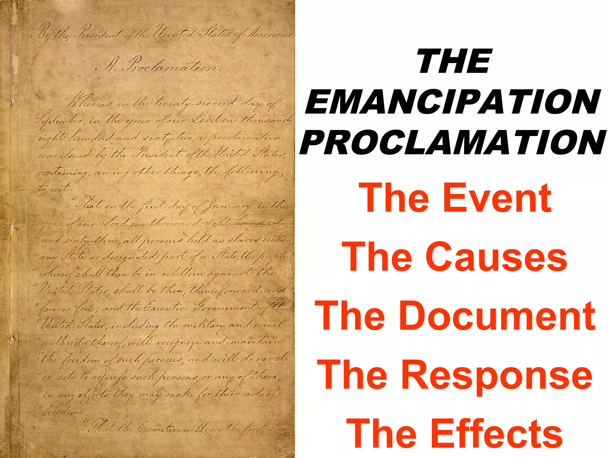 Emancipation Presentation | PPT