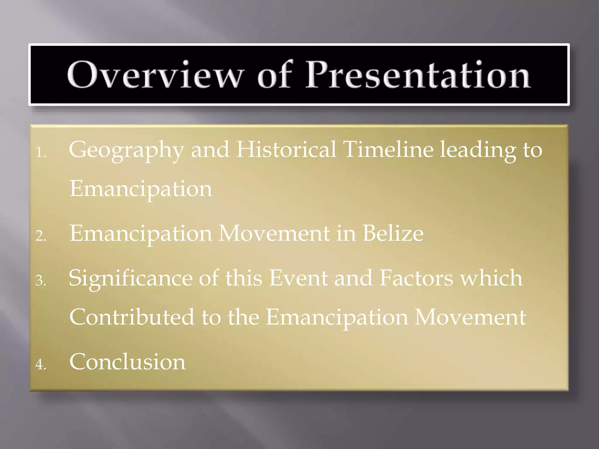 Slavery and Emancipation in Belize and the Caribbean | PPTX