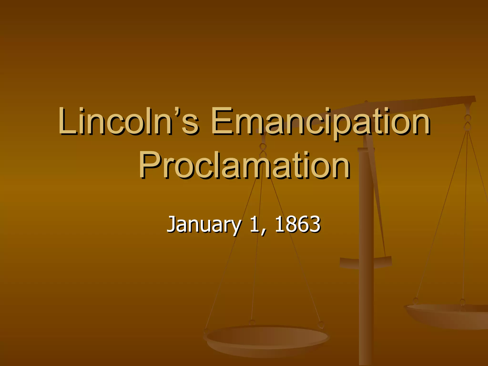 Emancipation Proclamation | PPT