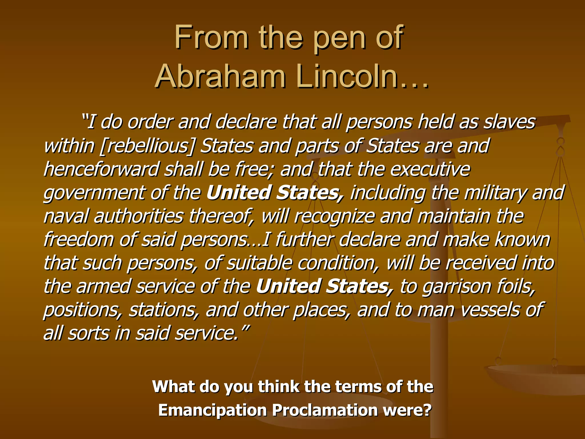 Emancipation Proclamation | PPT