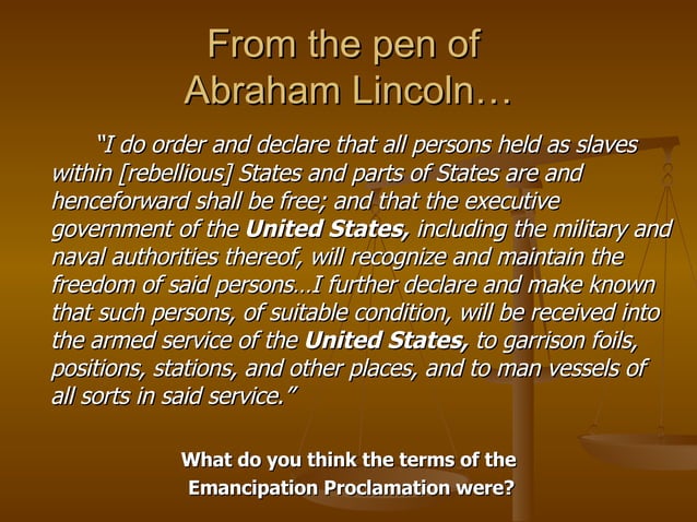 Emancipation Proclamation | PPT