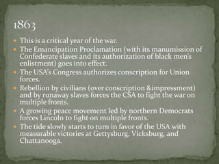 Emancipation Proclamation to Total War | PPTX