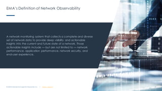 Network Observability: Delivering Actionable Insights to Network Operations | PPT